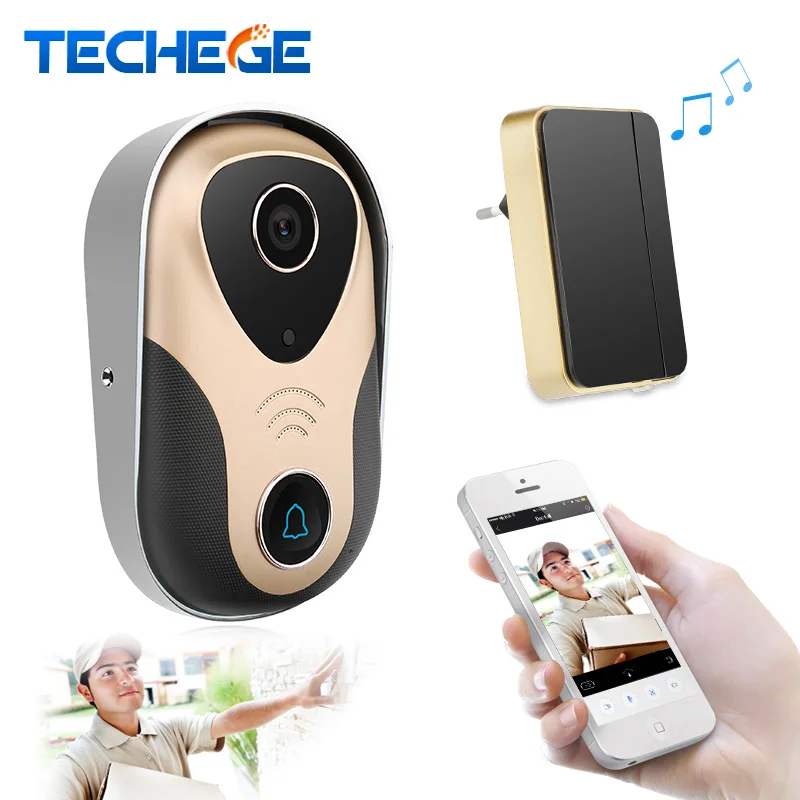 720P Wireless WIFI Doorbell Motion Detection Video Door Phone ...