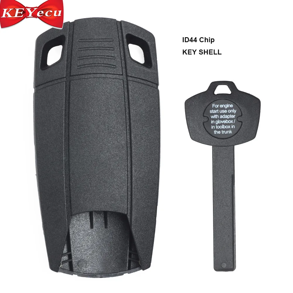 Keyecu Transponder Chip Key Id44 & Smart Adapter Key Shell For Bmw X5 ...