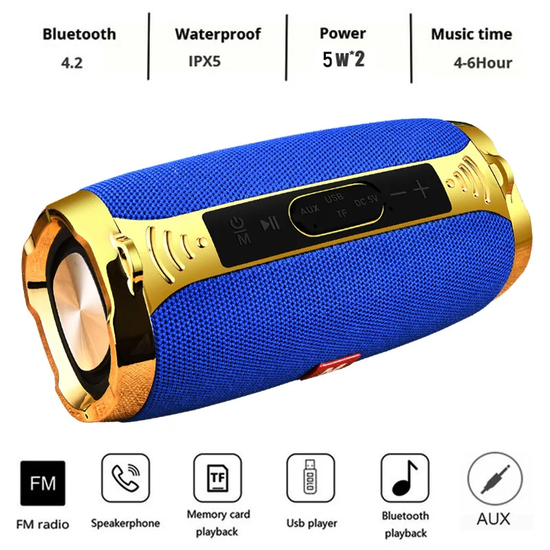 Bluetooth Speaker Column Wireless Portable Sound Box 10W Stereo ...