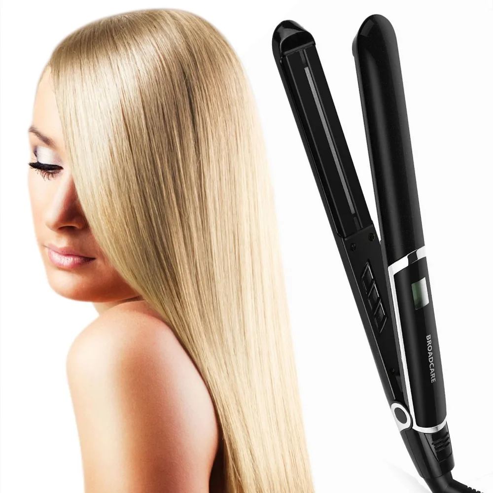 Broadcare Lcd Display Flat Iron Digital Temperature Control