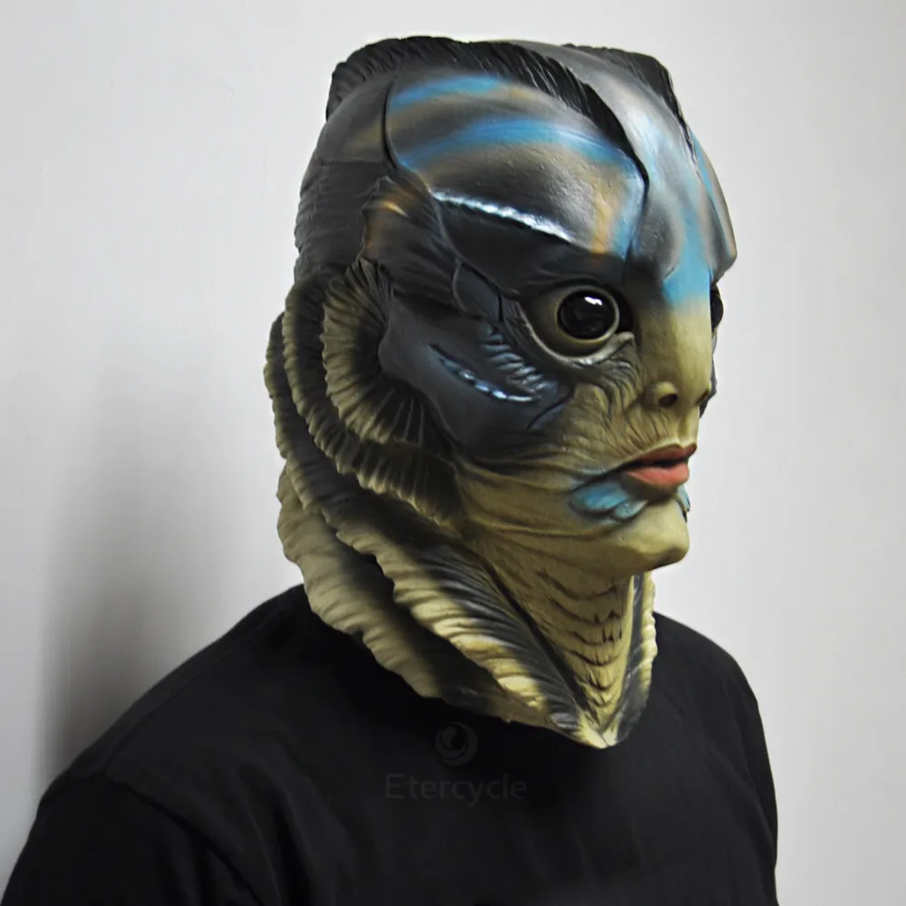 The Shape of Water Mask Cosplay Merman Latex Mask Movie Props Halloween ...