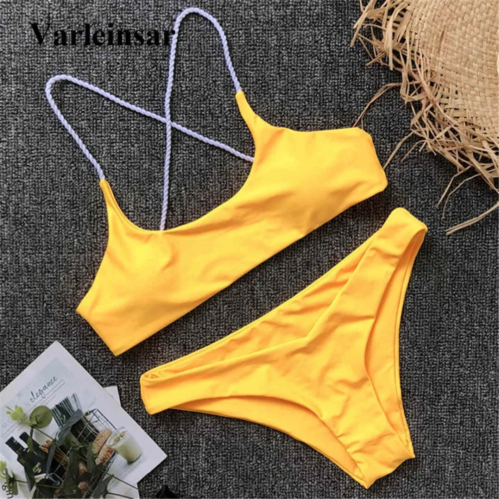 5 Colors 2018 New Sexy Brazilian Bikini Two Pieces Swimsuit Female