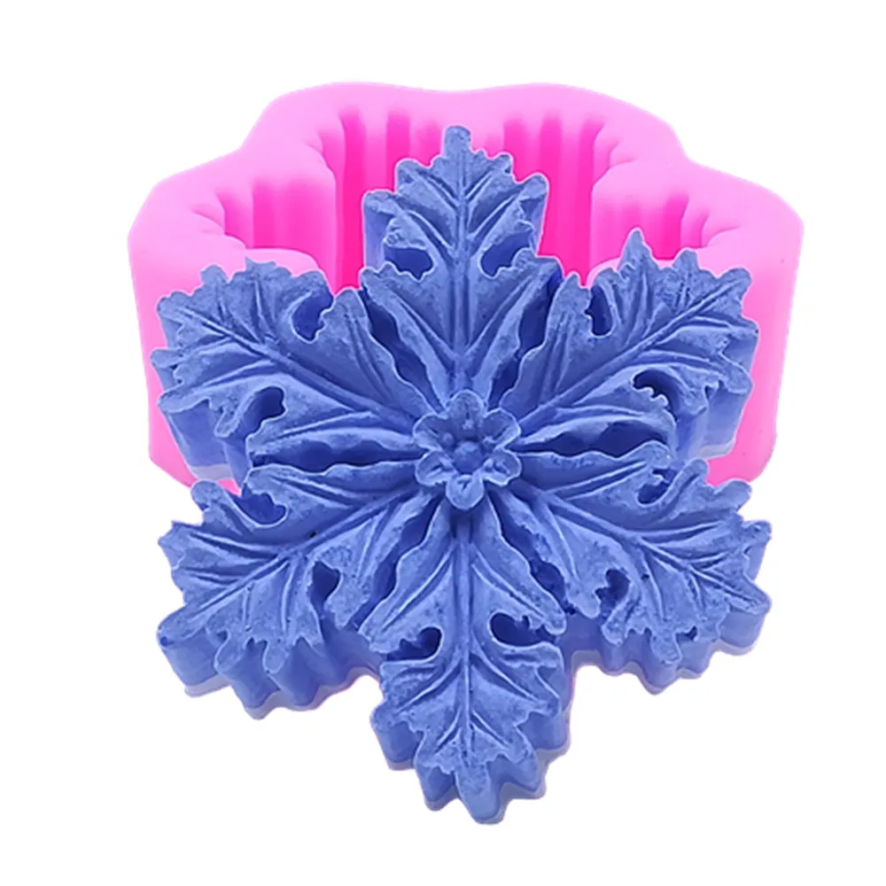 Snowflake Soap Candle Wax Melt Silicone Mold Chocolate Cake Molds Sugar ...