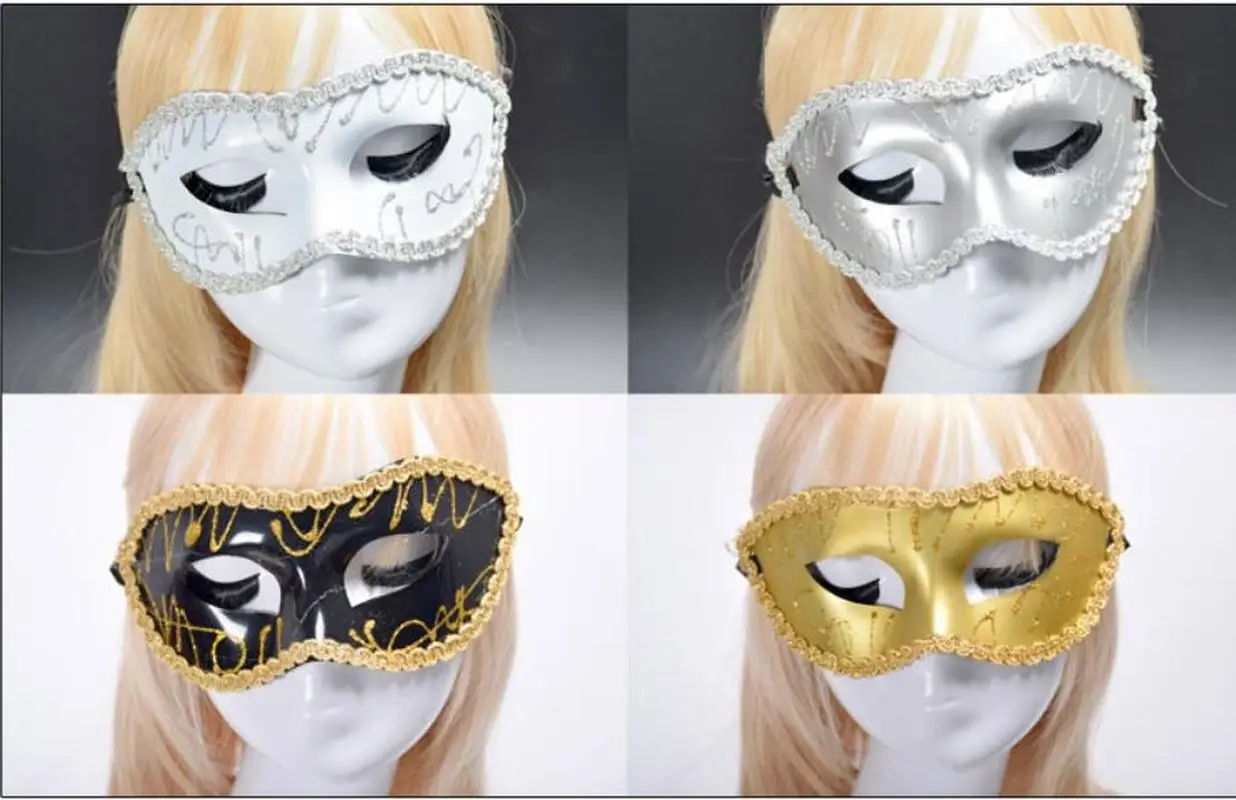 2018 Men Women Masquerade Costume Venetian Masquerade Mask Villain Eye ...