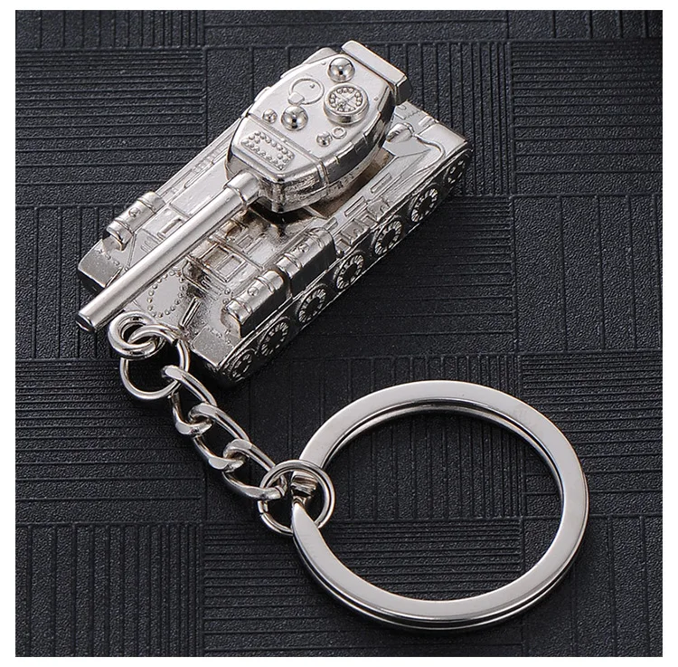 무료 배송 FEDEX 100 개/몫 새로운 금속 미니 3D 탱크 Keychains 아연 합금 탱크 모양의 열쇠 고리 선물 ...