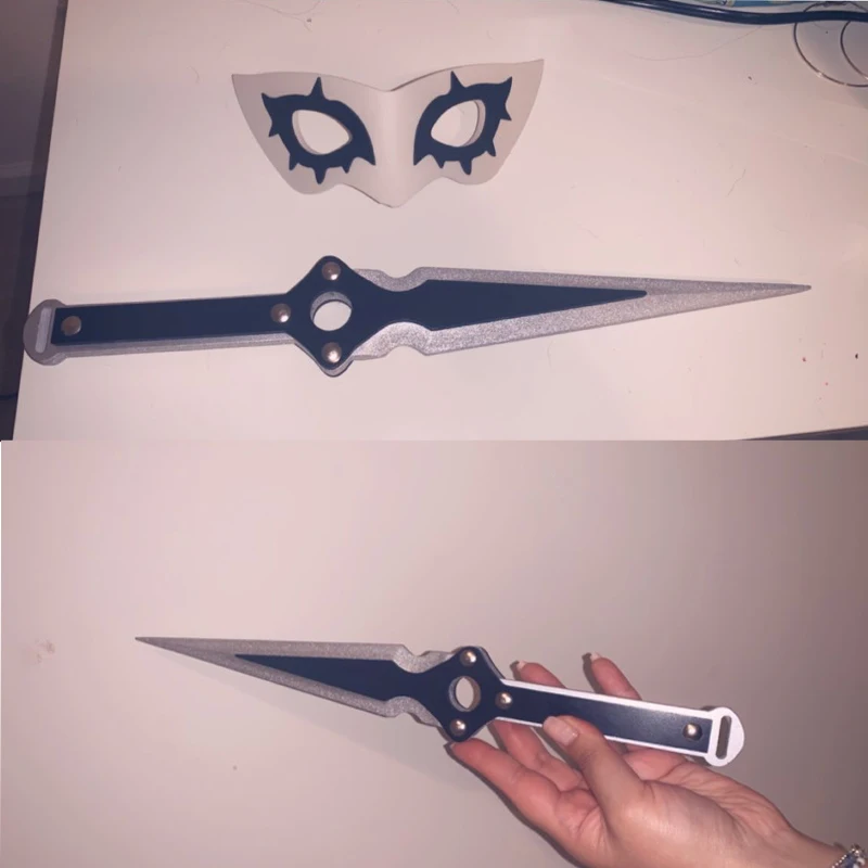 Persona 5 Mask Phantom Thief Joker Cosplay Props PVC Weapon EVA EyeMask ...