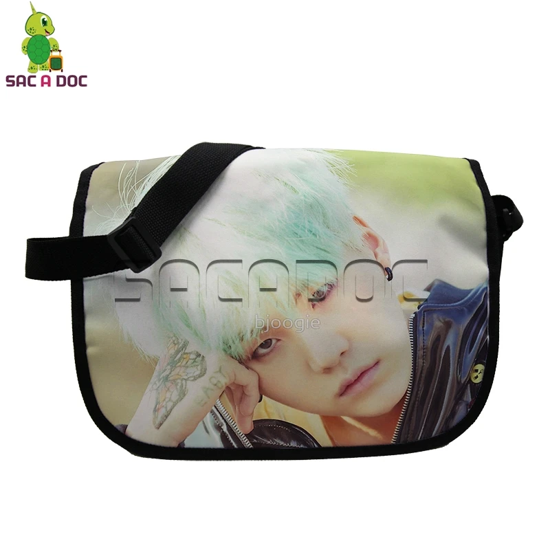 Aliexpress.com : Buy Kpop BTS SUGA Messenger Bag Crossbody School Bags ...