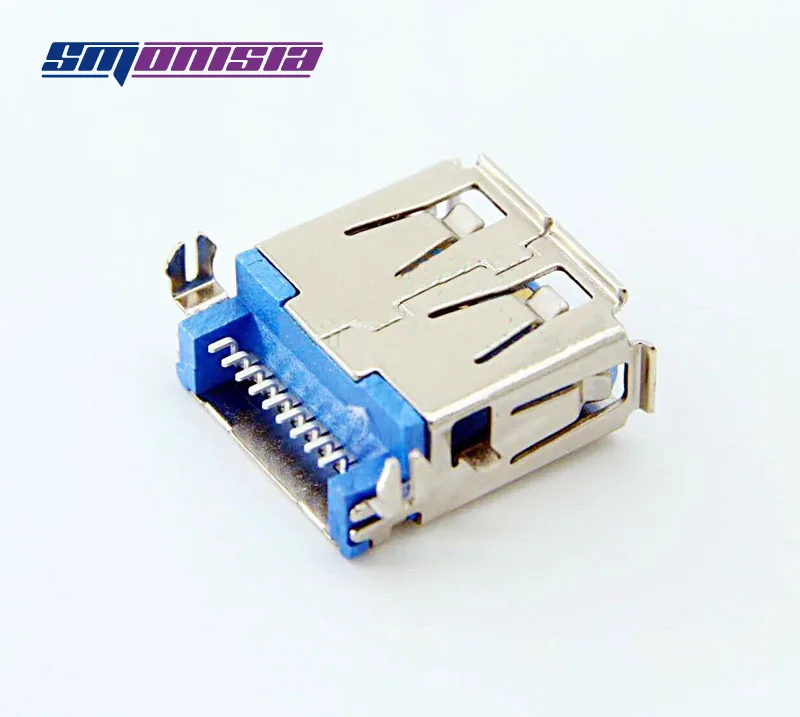 200pcs SMT Full Copper USB 3.0 Single layer Socket Crimping Patch USB ...