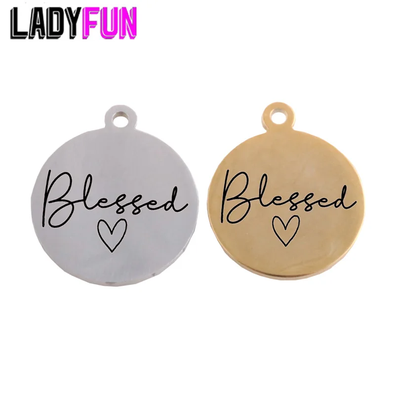 5pcs-Ladyfun-Customizable-Stainless-Steel-Charm-Blessed-Pendant-Bless ...