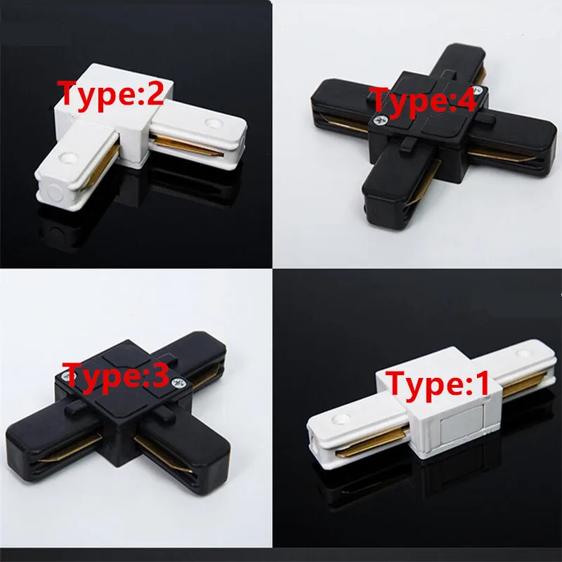 2-Wire-Four-way-Track-Light-Rail-Connector-Track-Fitting-LED-Track-Rail ...