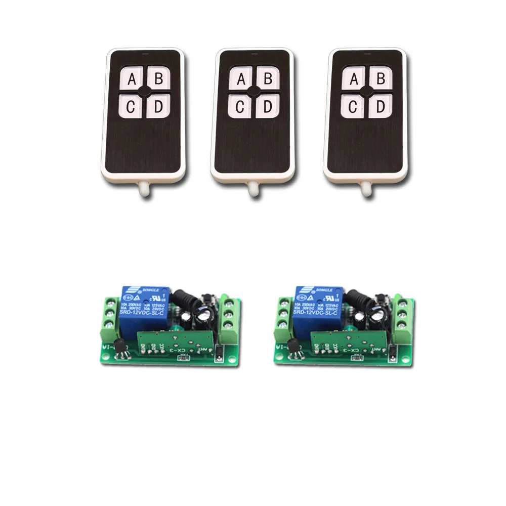 New 4Key 1CH Wireless Remote Control System Teleswitch 3Transmitter and ...