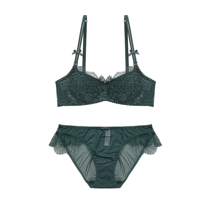 New Arrival Fashion Cup Lace Bra Set Sexy Push Up Bra Small Cup Thin Breathable Female Underwear