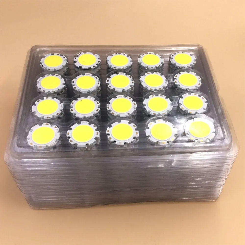 10pcs Dc36-40v 28mm Rounded 12w Led Cob Chip Warm Natural Cold White ...