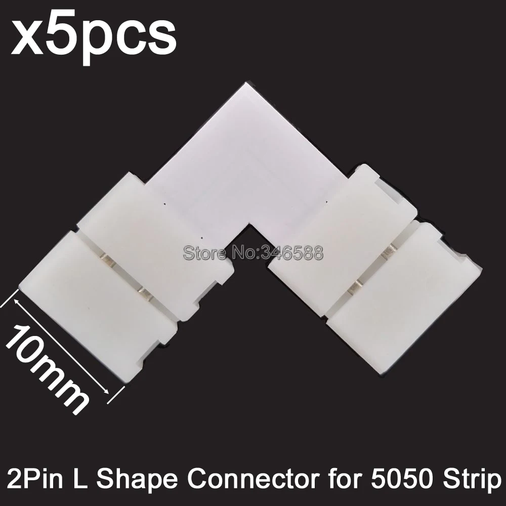 5pcs/lot 2pin 2-pin 10mm L-shape 2-way Pcb Corner Connector Solderless ...