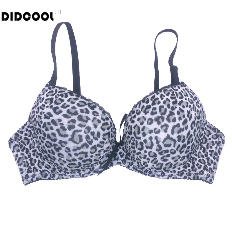 Cup Ab Sexy Leopard Print Wild Temptation 75b 80b 85b Gather Bra Breathable Light Comfortable