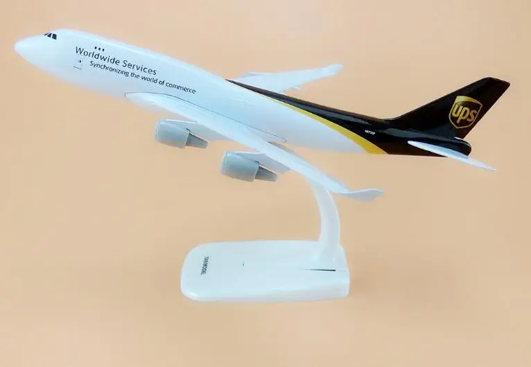 16cm plane model Boeing 747 Cargo plane UPS Metal simulation airplane ...