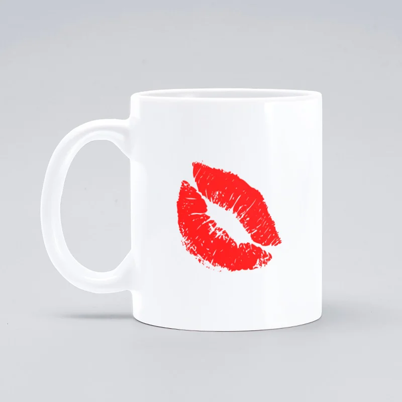 Red Sexy Lips Printed Mug Coffee Milk Ceramic Creative Diy Ts Home Decor Mugs 11oz S147 In