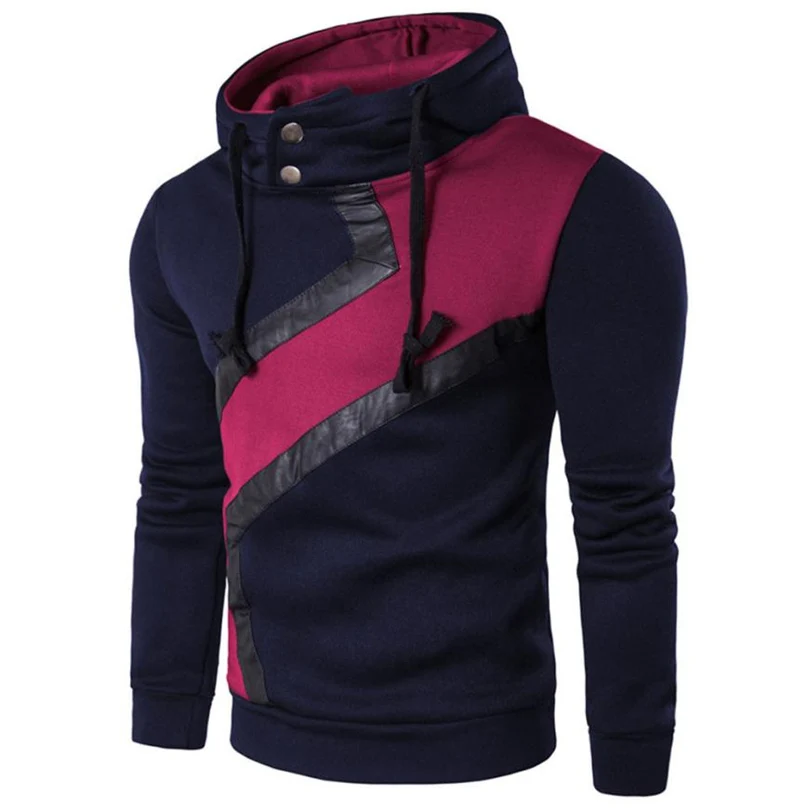 2017 Hoodies Men Sudaderas Hombre Hip Hop Mens Brand Patchwork