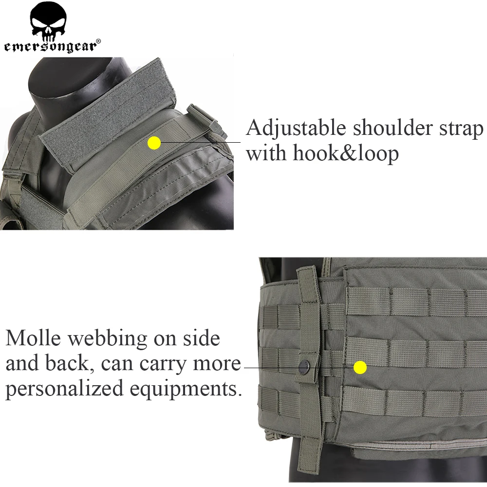 EMERSONGEAR USMC SPC Scalable Plate Carrier Modular Molle Airsoft ...