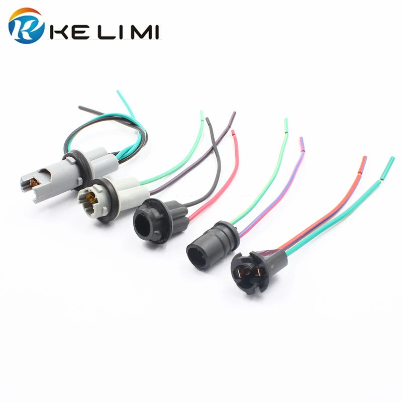 10Pcs T10 W5W 194 168 T15 Car LED Bulb Holder Socket Connector Plug Pre ...