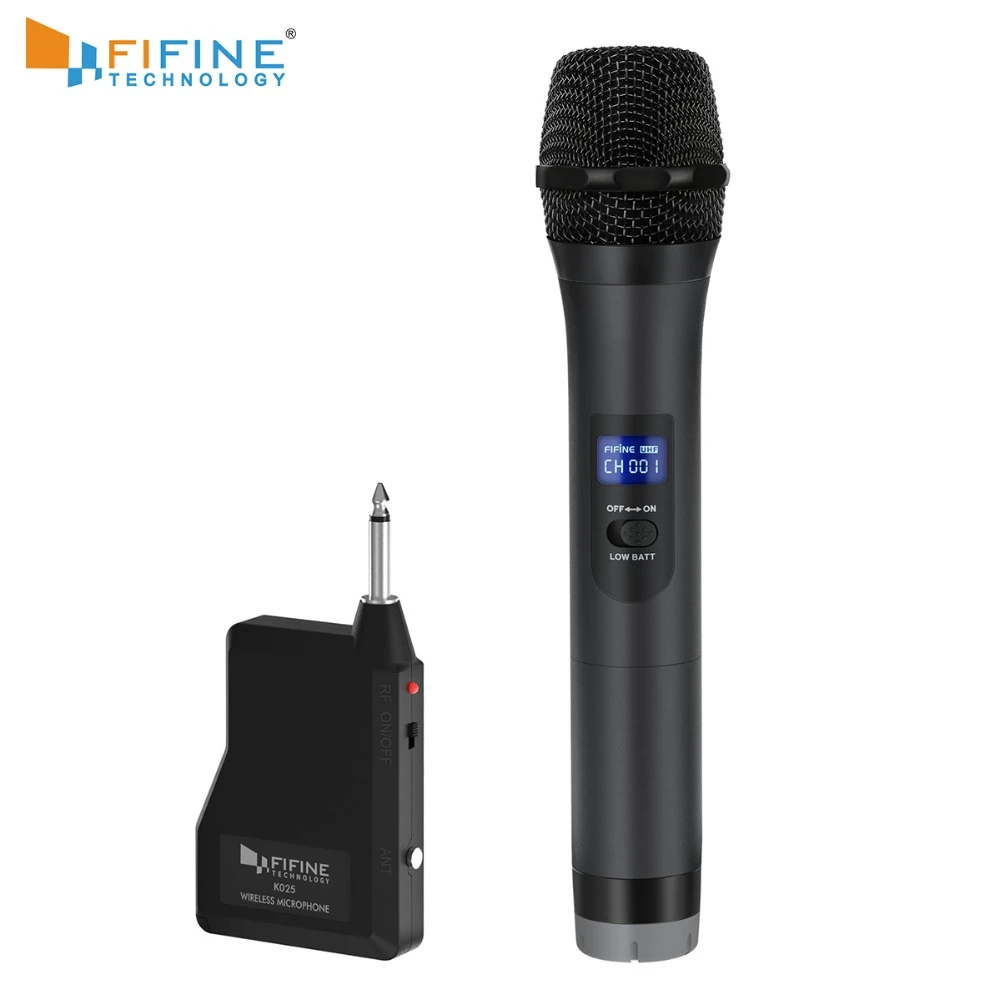 Fifine Uhf Wireless Handheld Dynamic Microphone& Receiver For Outdoor ...