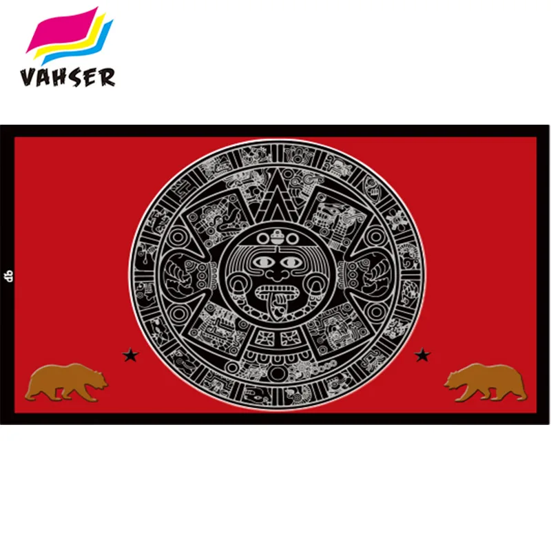 Aztec Calender & Aztec Califas Flag Exclusive 3x5ft 100% Polyester ...