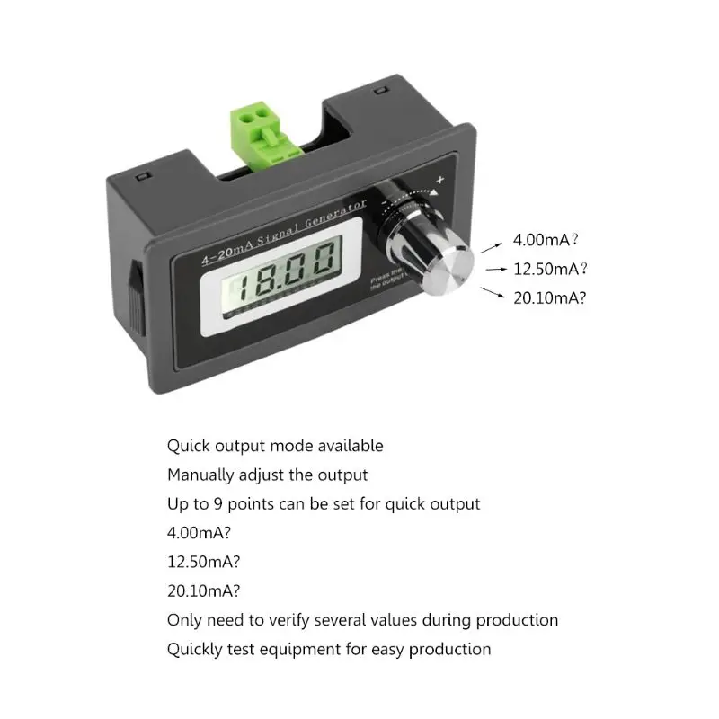 Pupilash Generator Current Loop High Accuracy 4-20mA Current Loop Signal Generator Two-Wire ...