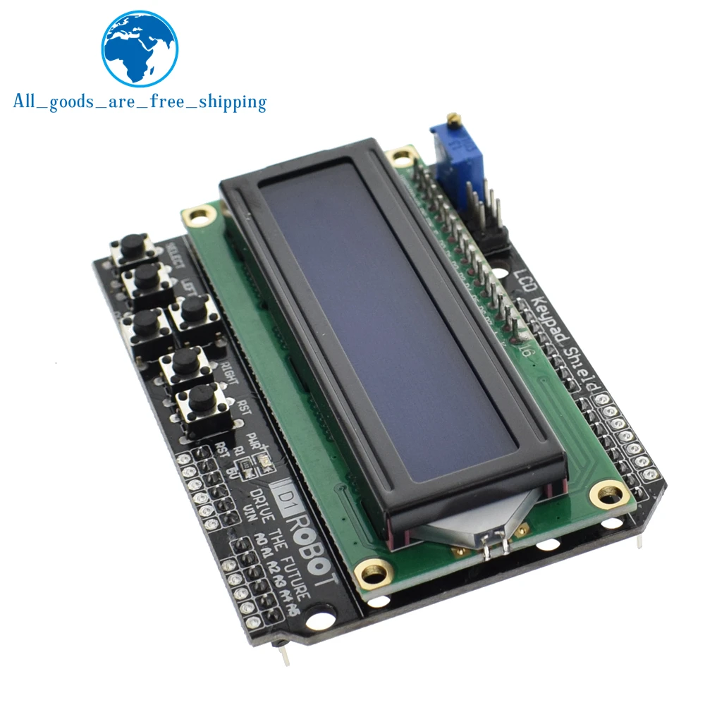 Tzt 1pcs Lcd Keypad Shield Lcd1602 Lcd 1602 Module Display For Arduino