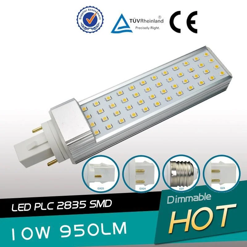 10pcs/lot 10W E27/G23/G24(2pin,4pin) LED PLC lamp SMD2835 led source ...