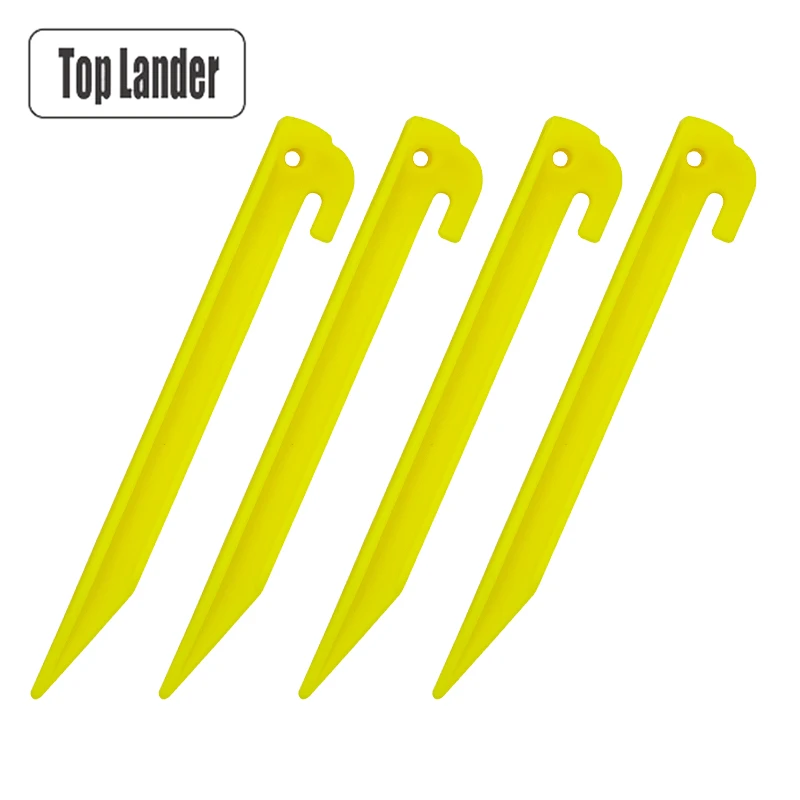 4 Pcs Tent Pegs Plastic Tent Stakes For Sand Beach Tent Lightweight ...