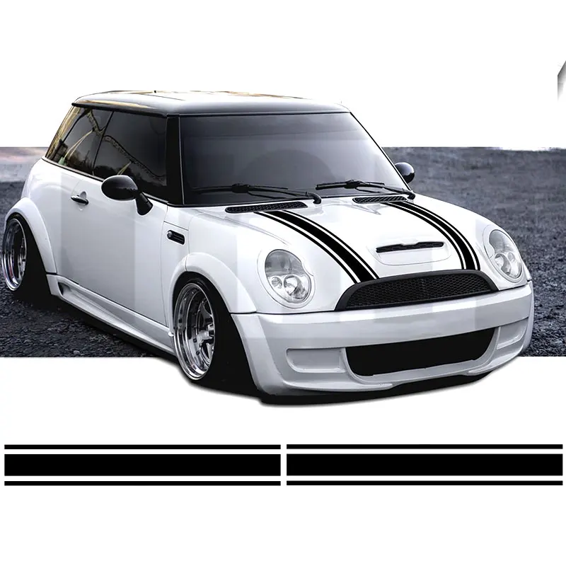 2pcs-for-MINI-One-MINI-Cooper-Bonnet-Stripes-Vinyl-Graphics-Decals ...
