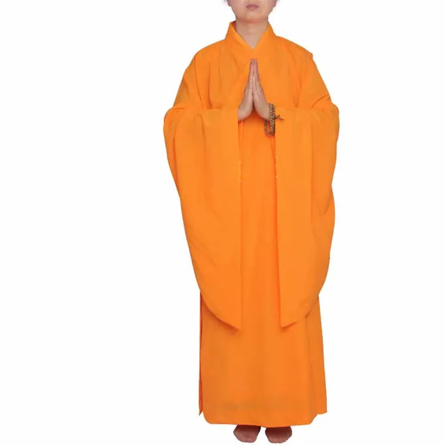 2 Colors Shaolin Temple Costume Zen Buddhist Robe Lay Monk