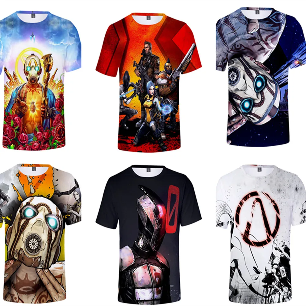 PS4 Borderland 3 Zer0 disfraces Borderland camisetas Hip hop top ...