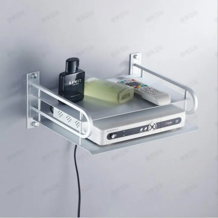 Wall Mounted Set-top Storage Shelf Aluminum Tv Box Router Set-top Boxes ...