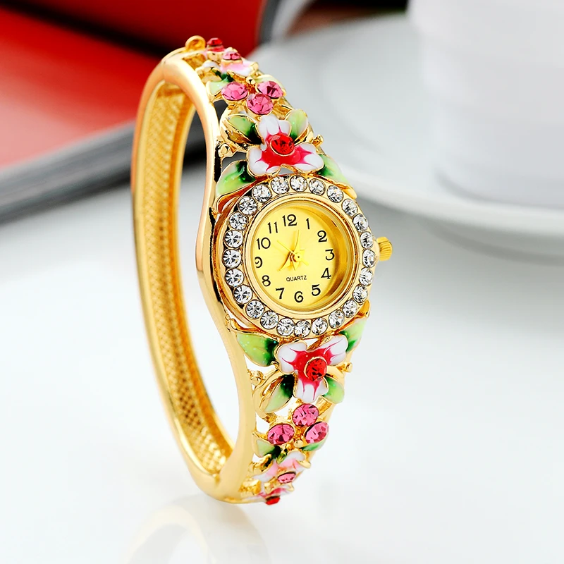 JUNYU 2017 New Fashion Chinese Style Flower Pattern Watches Gilf ...