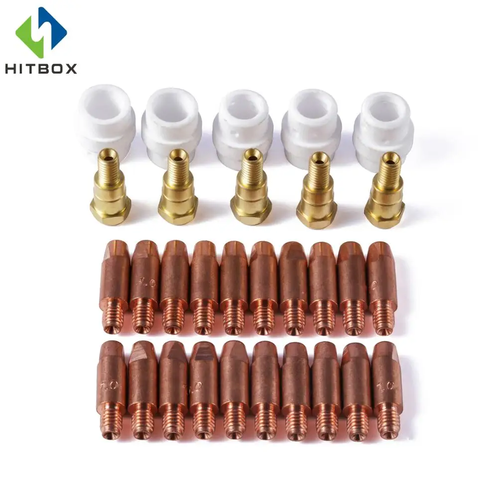 HITBOX Mig Tips Nozzles Consumables For MB24 Welding Binzel CO2 Torch ...