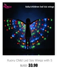 Ruoru Children Led Isis Wings White Rainbow Kids Led Shining Wings ...