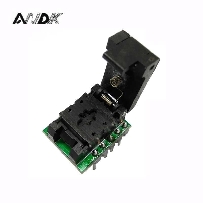 QFN8 DFN8 WSON8 Programming Socket Pogo Pin Probe Adapter Pin Pitch 0 ...