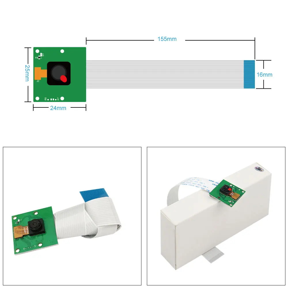 Keyestudio Raspberry Pi 4b 5 Megapixels 1080p Mini Camera Video Module ...