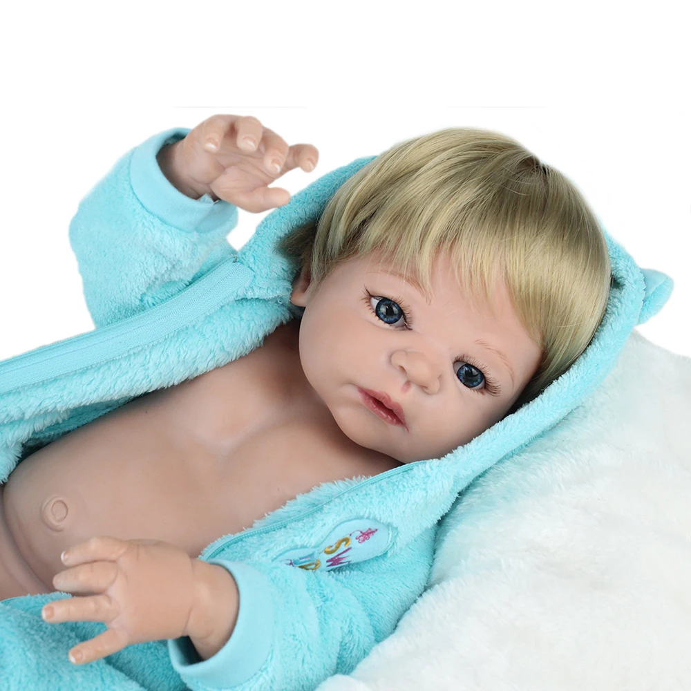 NPKDOLL 55 cm Zachte Siliconen Reborn Poppen Baby Realistische Pop ...