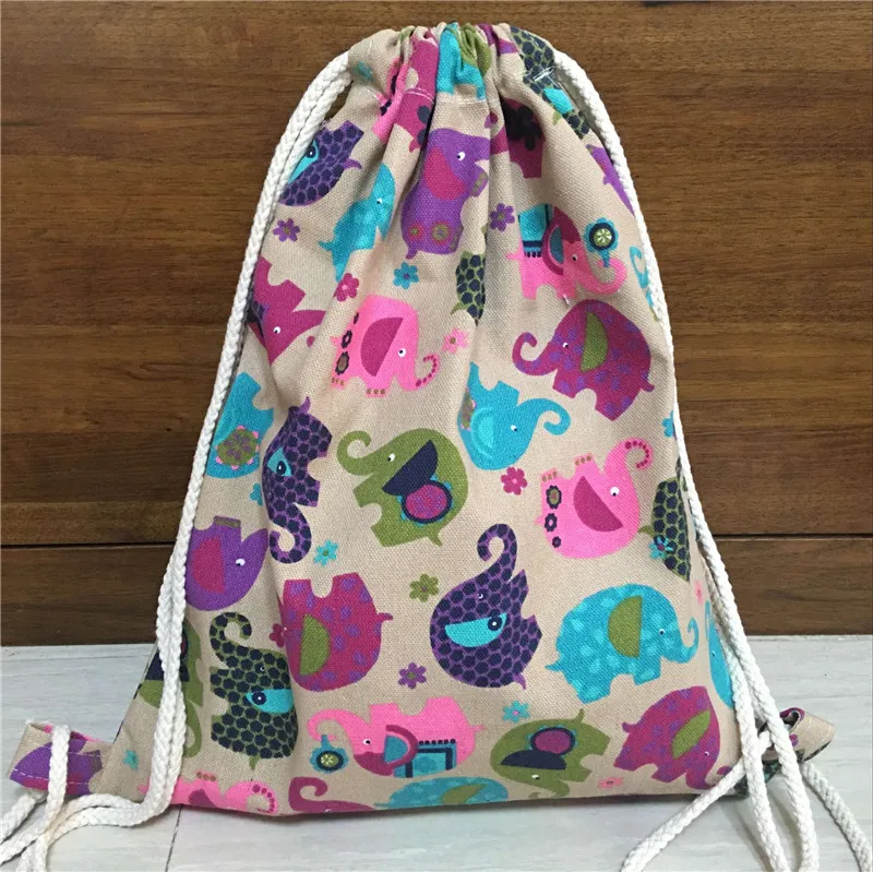 YILE Cotton Canvas Drawstring Travel Backpack Student Bag Color ...
