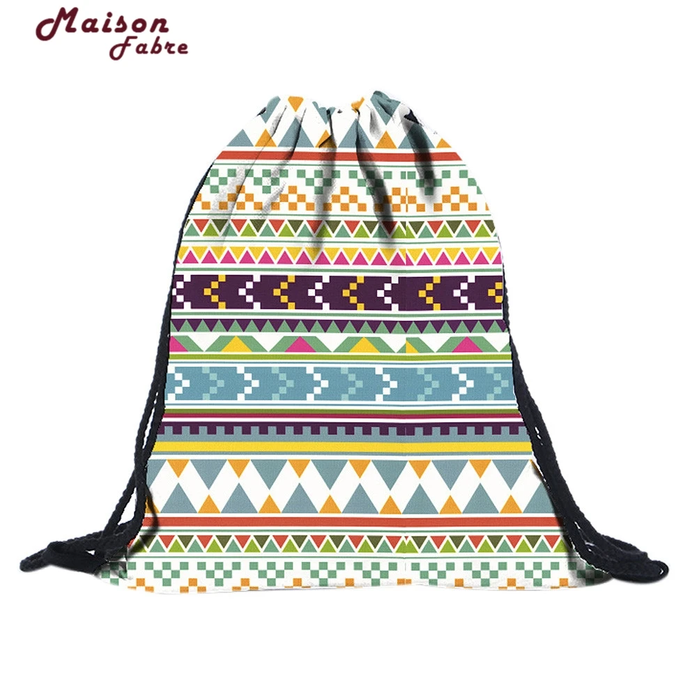 New Fashion Drawstring Bag Backpack 3D Printing Bags For Gril Women ...