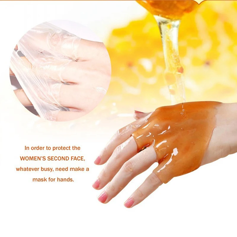 24K Gold Milk Honey Paraffin Wax Hand Mask Peel off Mask Exfoliating ...