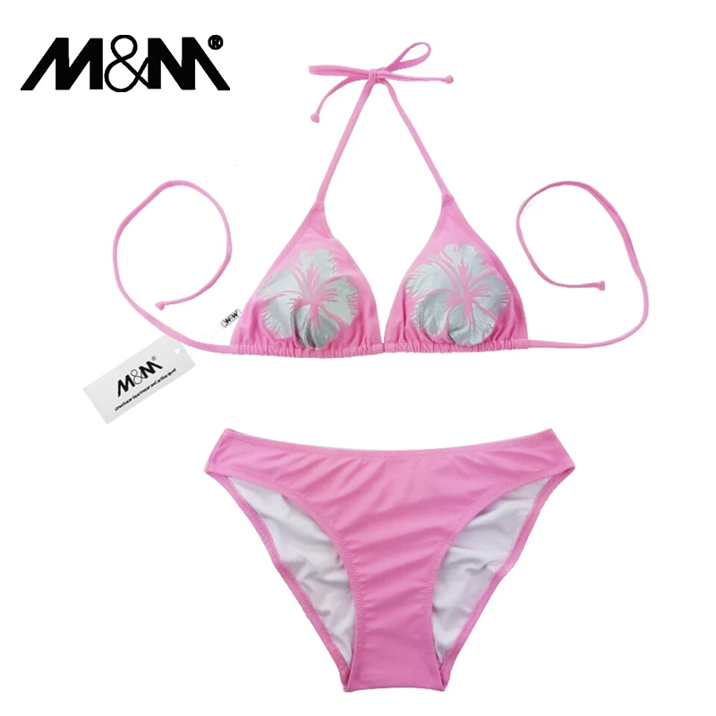 Mandm 2019 Explosion Split Bikinis Suit Women Sexy Hang Neck Bathing Suit