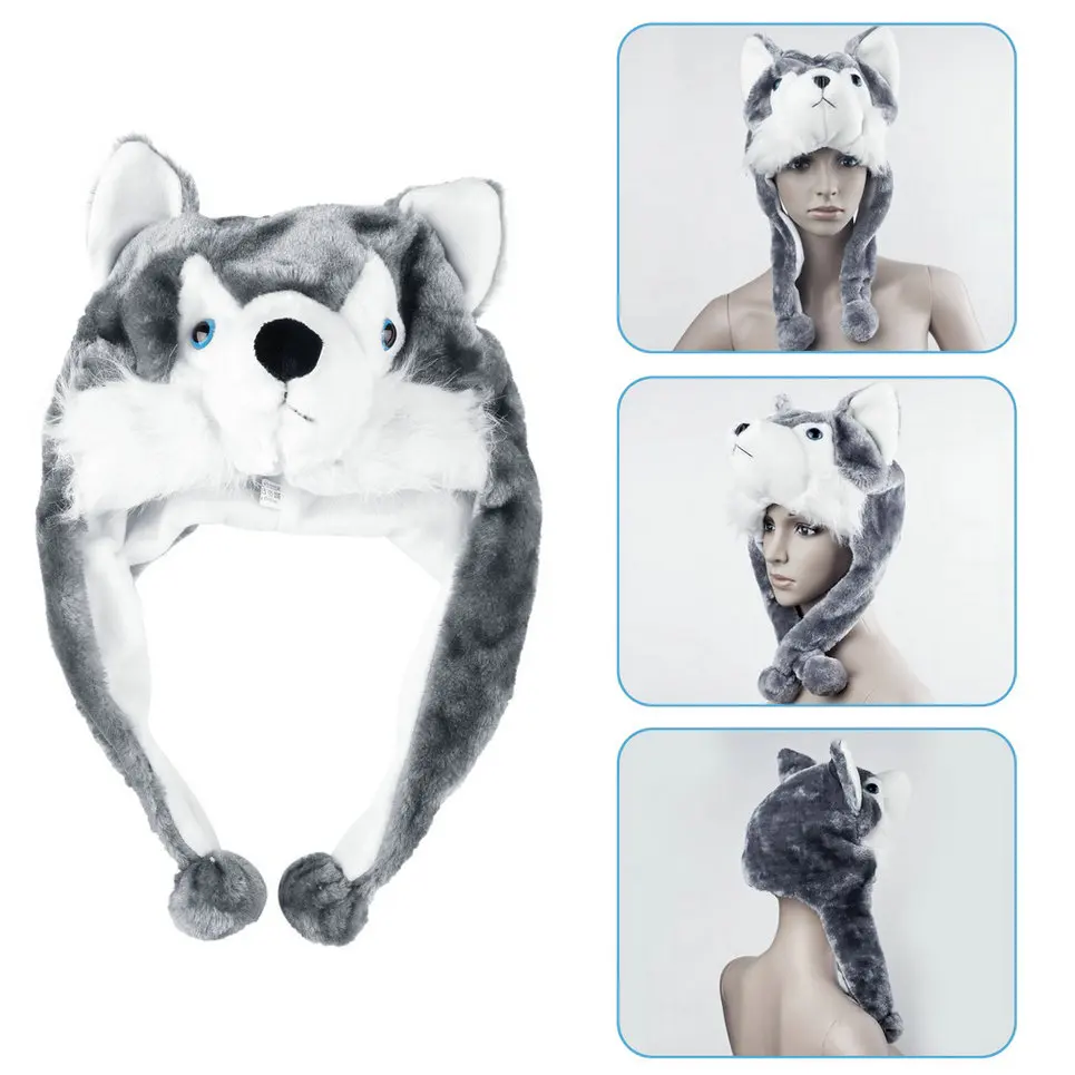 Aliexpress.com : Buy Cartoon Animal style Hood Wolf Hat Hoods Beanies ...