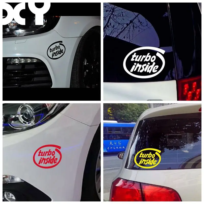 Car Styling TURBO INSIDE Funny Car Stickers and Vinyl Decals for ...