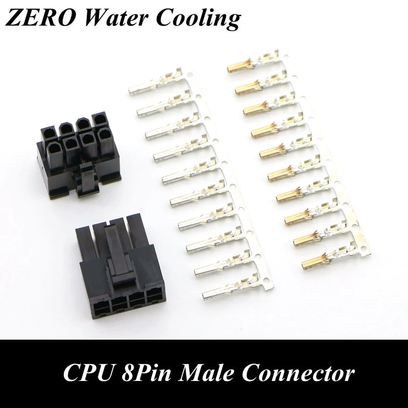 4.2mm 5557 CPU/ATX 8Pin Male Connector with 10pcs Terminal pins for PC ...