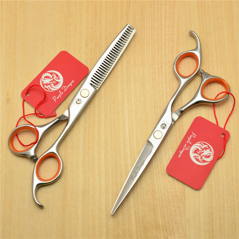 6 Inch 17.5cm Purple Dragon Professional Human Hair Scissors Salon ...