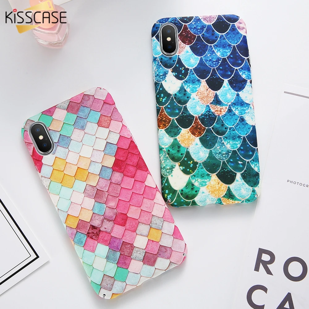 KISSCASE Ultra Slim Case for iPhone 6 6S 7 8 Plus X Cases Smooth Fish ...