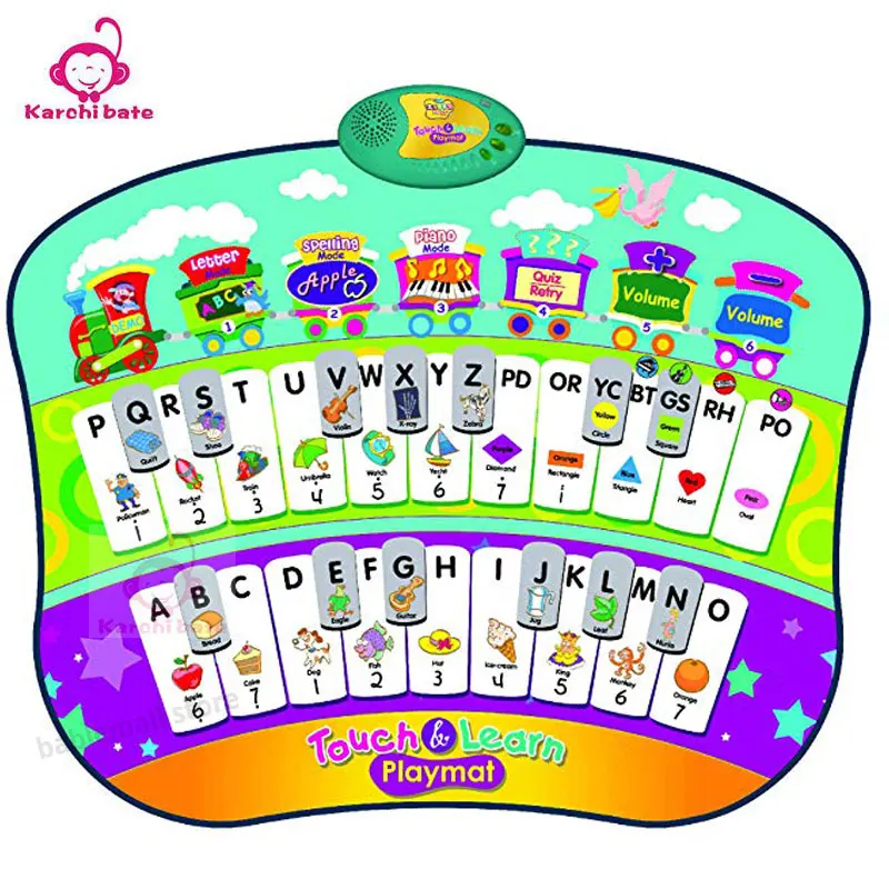 Kids Interactive 5 In 1 Music Game Mat Gift Toy Alphabet Education Fun ...